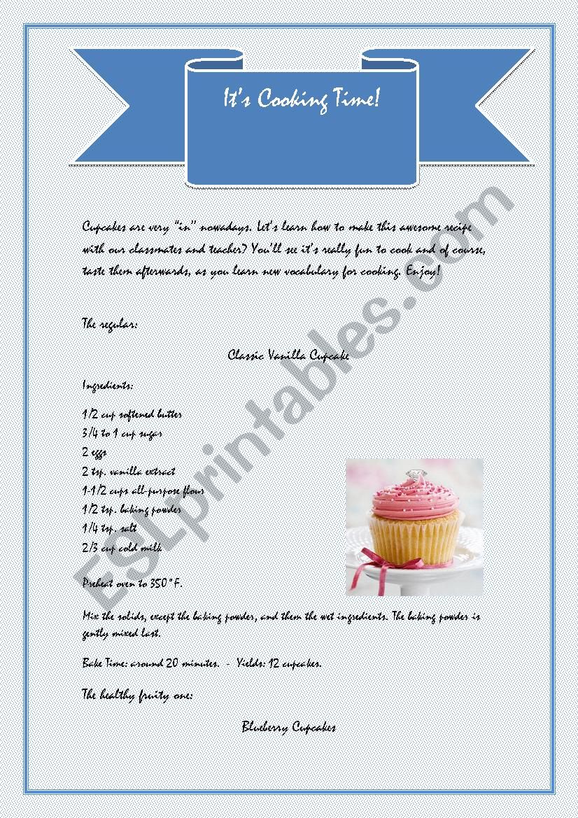 It´s Cooking Time [4pages] - ESL worksheet by DanniPozzo